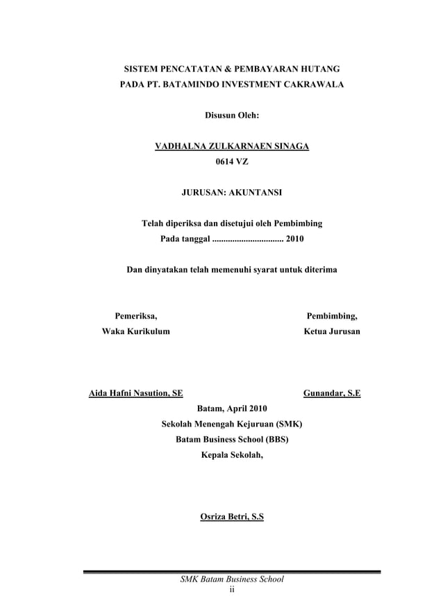 Paper akuntansi hutang | PDF