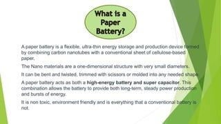Paper battery | PPTX