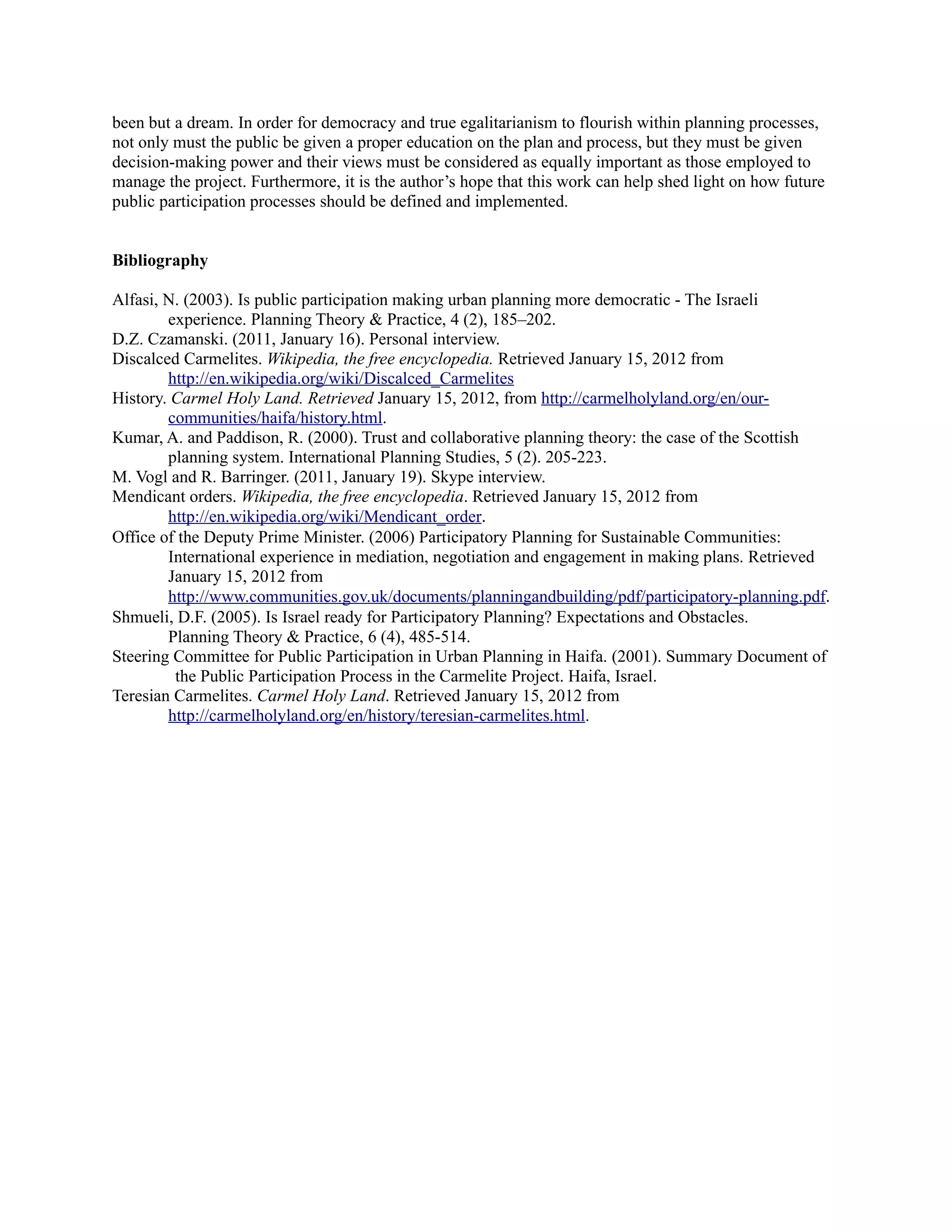 Case Study - Public Participation in the Carmelite Project | DOC