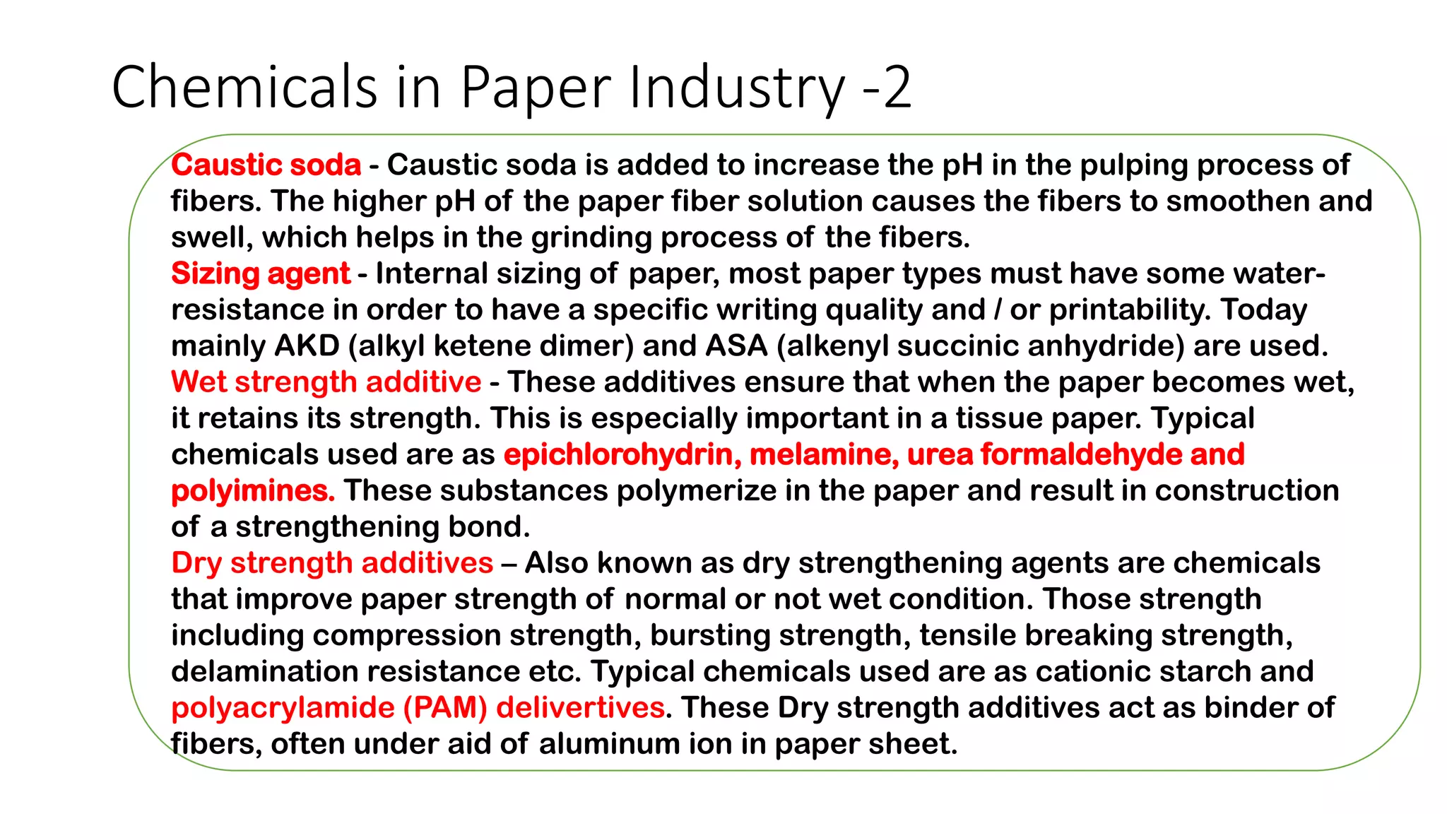 Paper chemicals | PDF