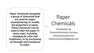 Paper chemicals | PDF