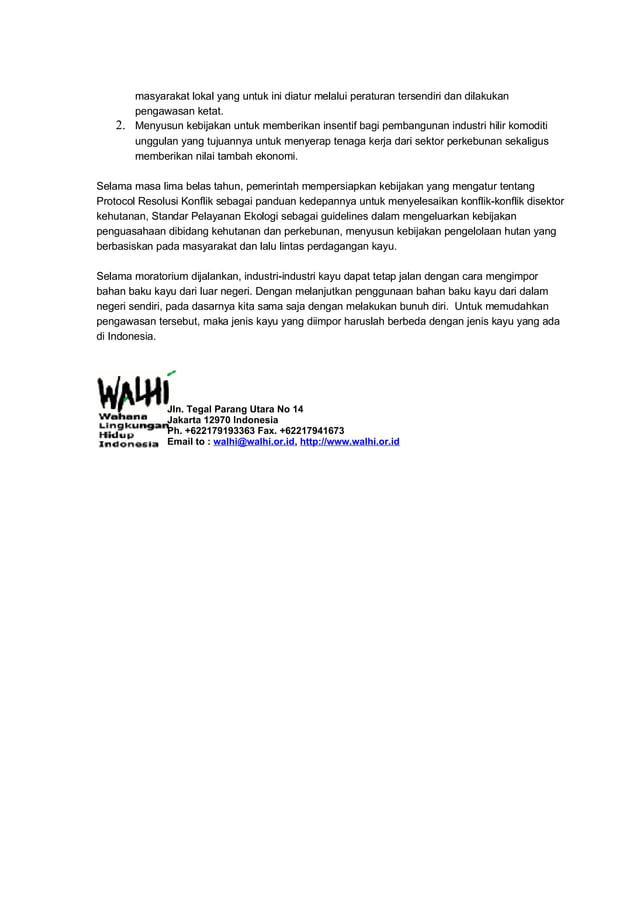 Paper Concept Jeda Tebang Hutan | PDF