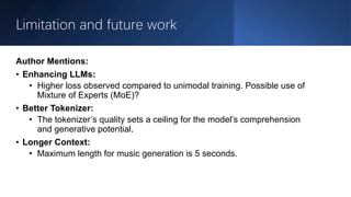 社内勉強会資料_AnyGPT_Unified Multimodal LLM with Discrete Sequence Modeling | PDF