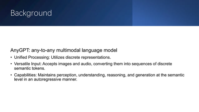 社内勉強会資料_AnyGPT_Unified Multimodal LLM with Discrete Sequence Modeling ... 社内勉強会資料_AnyGPT_Unified Multimodal LLM with Discrete Sequence Modeling ...
