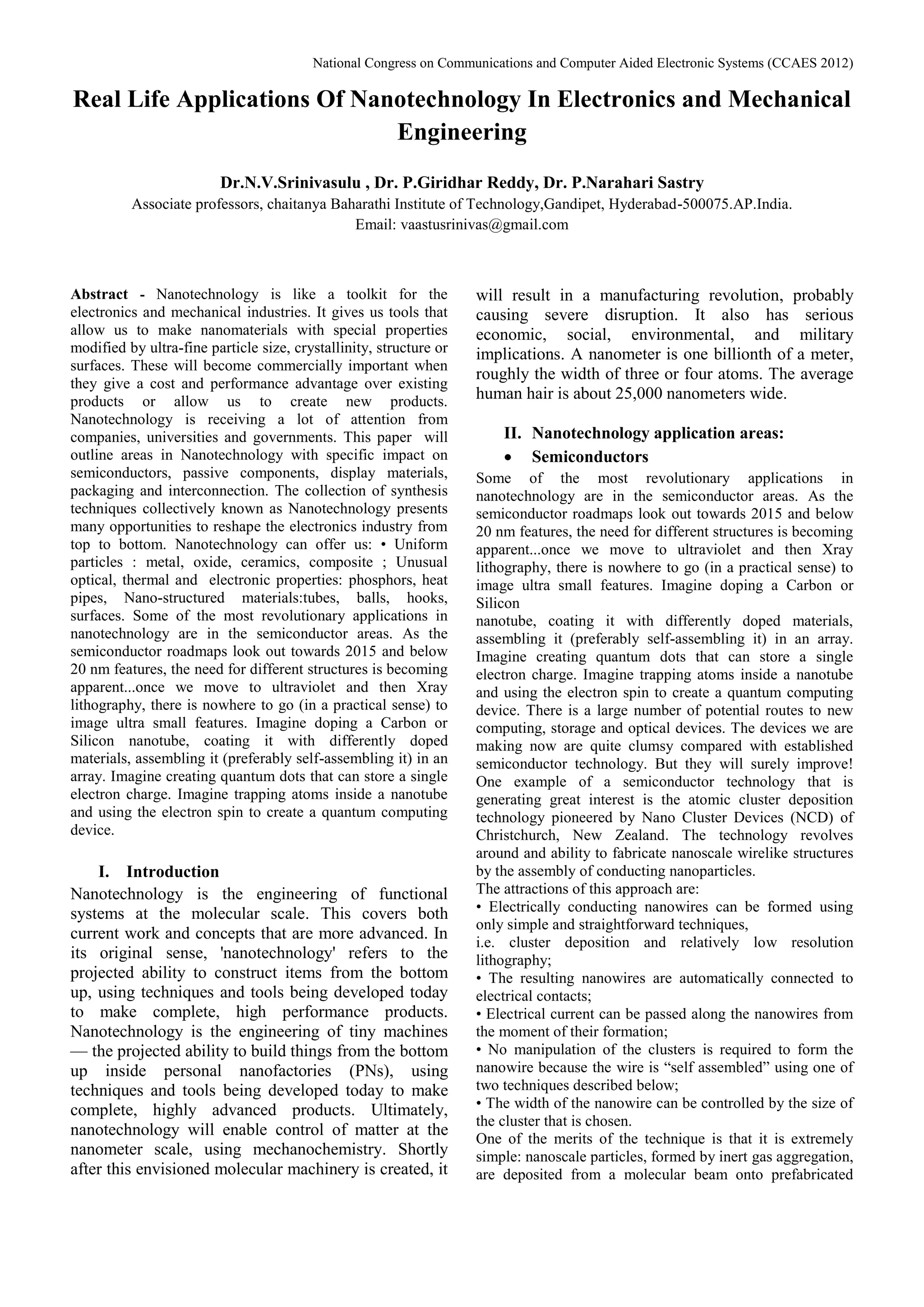 Accepted Paper at CBIT-ECE conference | PDF