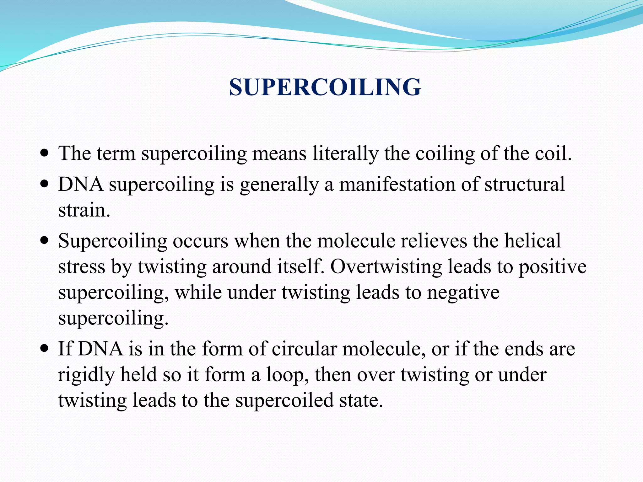 Supercoiling of DNA | PPTX