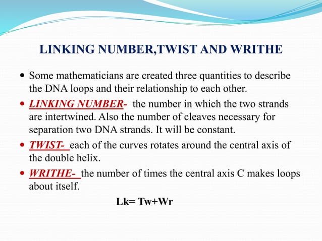 Supercoiling of DNA | PPTX | Chemistry | Science