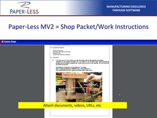 Paper-Less MES Solution Overview | PPSX | Business | Business and Finance