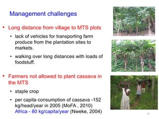 Session 5.6 MANAGEMENT OF GHANA’S MODIFIED TAUNGYA SYSTEM: CHALLENGES ...