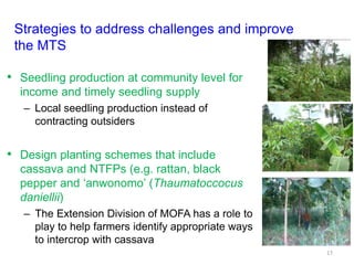 Session 5.6 MANAGEMENT OF GHANA’S MODIFIED TAUNGYA SYSTEM: CHALLENGES ...