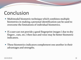 Paper multi-modal biometric system using fingerprint , face and speech ...