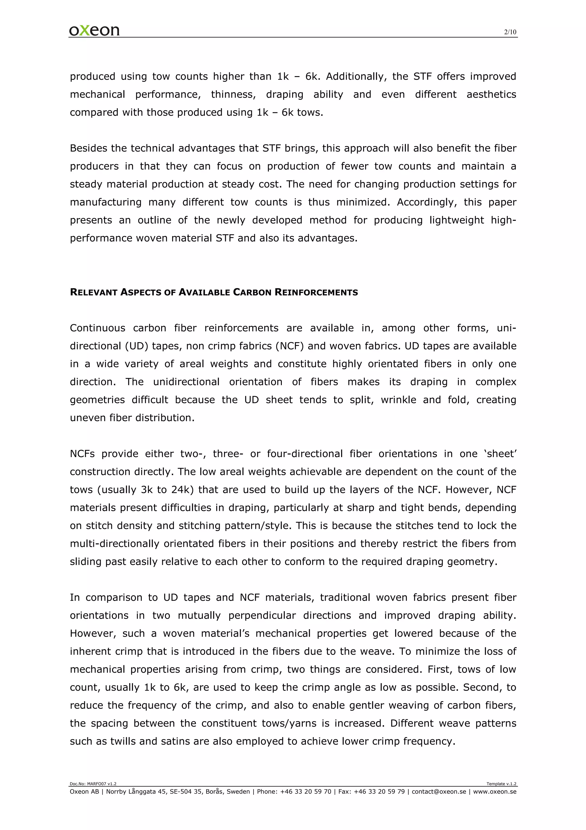 Paper - New opportunities in lightweight spread tow fabrics (STF) | PDF