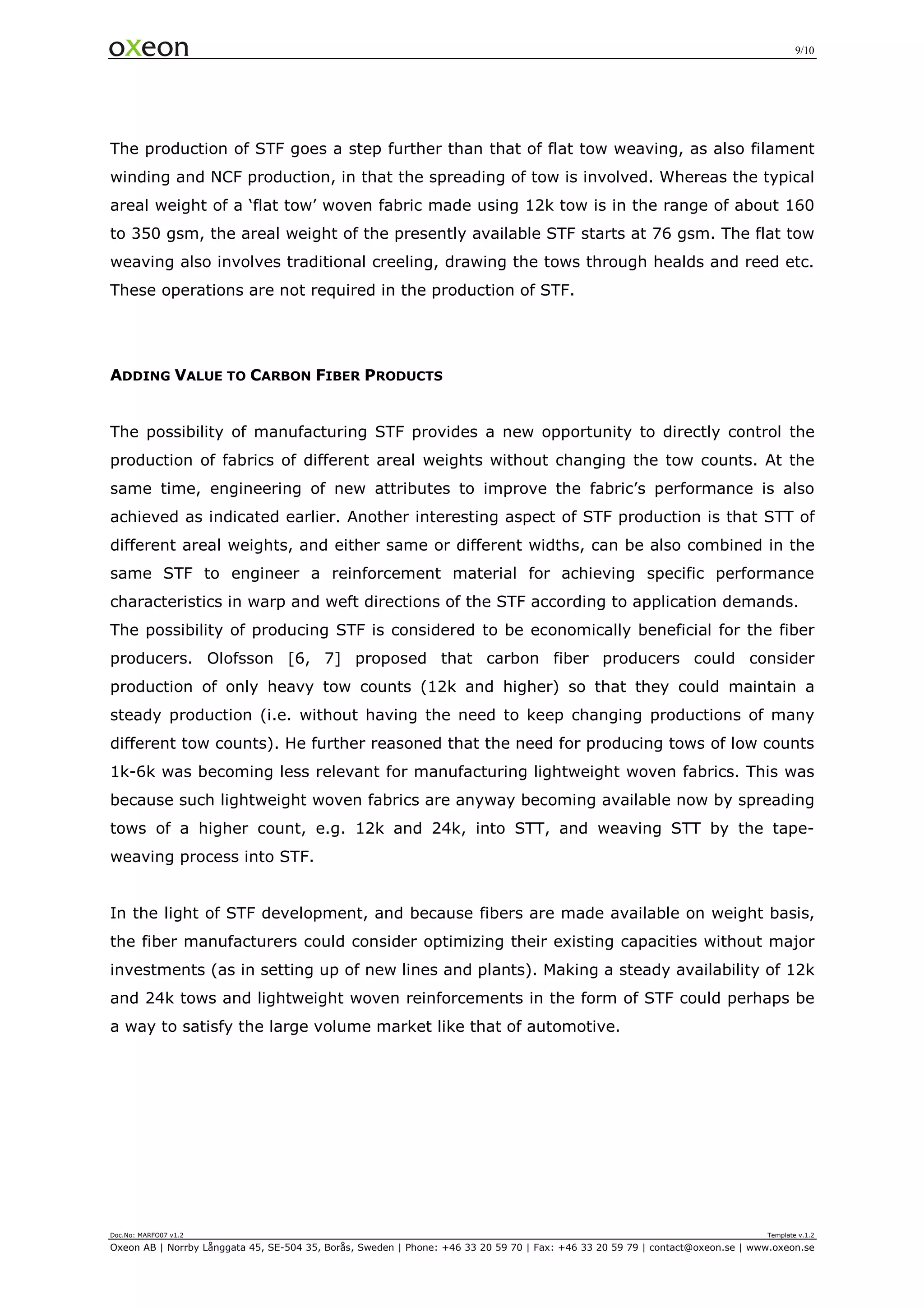 Paper - New opportunities in lightweight spread tow fabrics (STF) | PDF