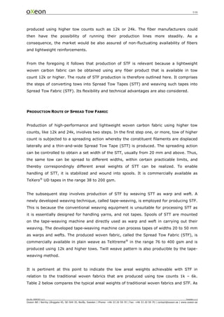 Paper - New opportunities in lightweight spread tow fabrics (STF) | PDF