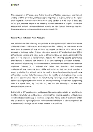 Paper - New opportunities in lightweight spread tow fabrics (STF) | PDF