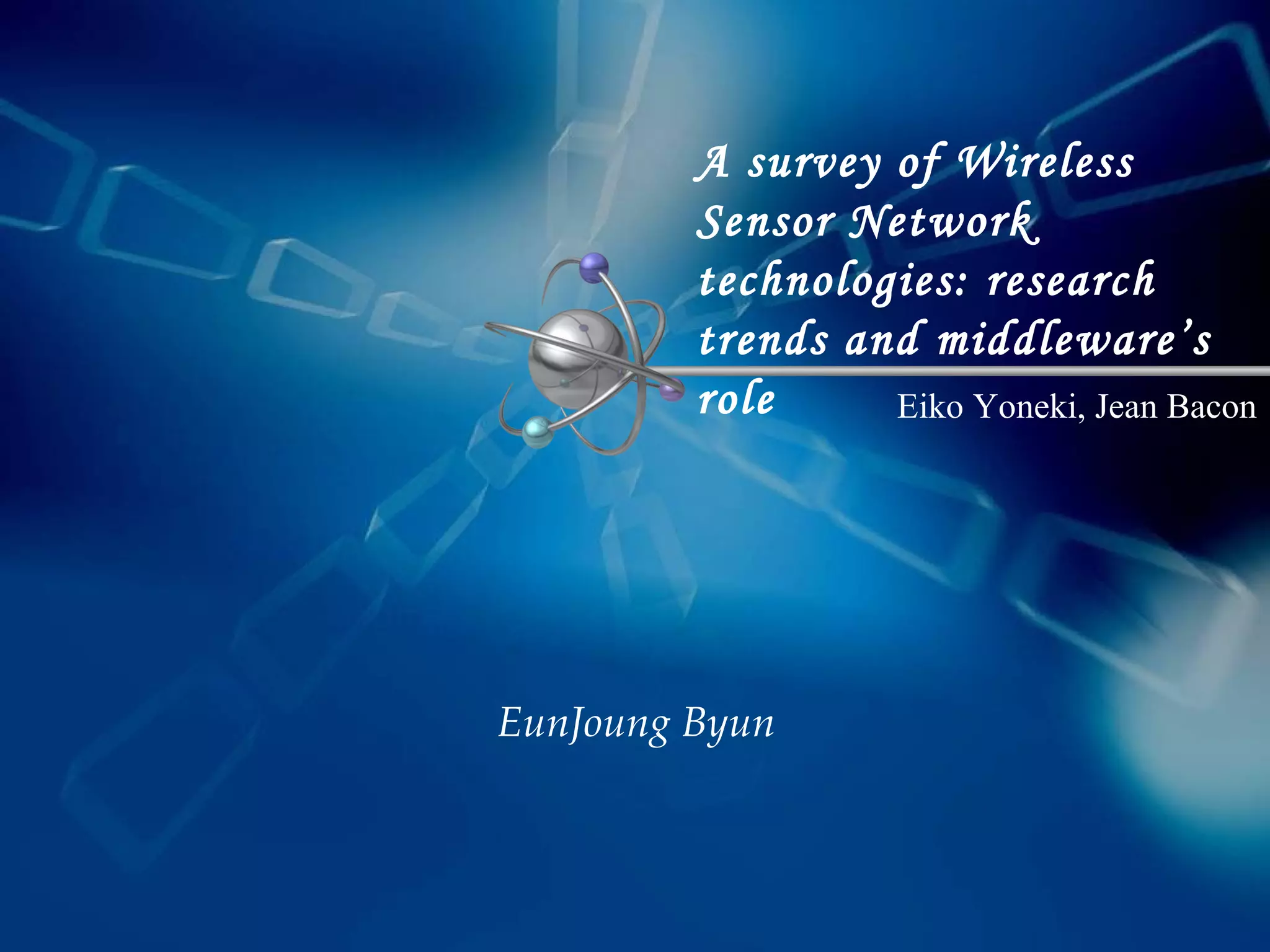paper presentation _ survey of wireless sensor netwrok | PPT