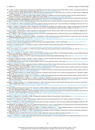 Preventative Behaviours programs at school. | PDF