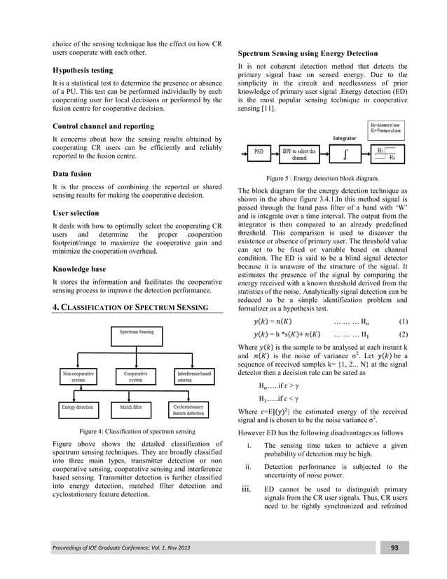 Spectrum Sensing using Cooperative Energy Detection Method for Cognitive Radio | PDF