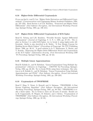 A SELF-STUDY COURSE IN BLOCK-CIPHER CRYPTANALYSIS Bruce Schneier | PDF