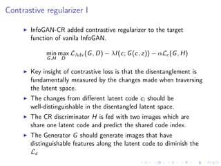Paper Summary of Infogan-CR : Disentangling Generative Adversarial Networks with Contrastive ...