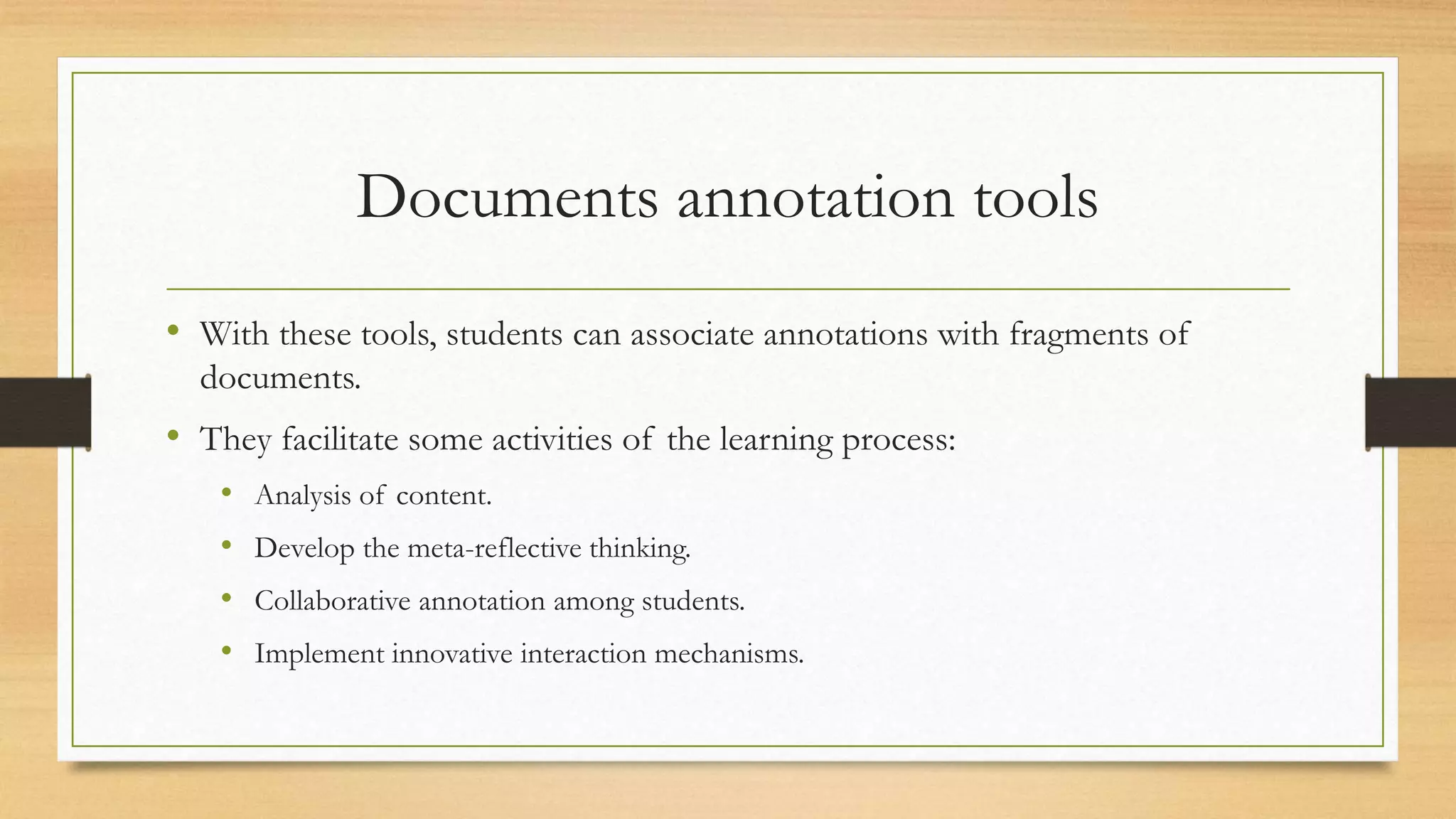 Document Annotation Tools: Annotation Classification Mechanisms | PPT