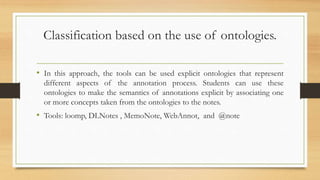 Document Annotation Tools: Annotation Classification Mechanisms | PPT