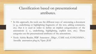 Document Annotation Tools: Annotation Classification Mechanisms | PPT