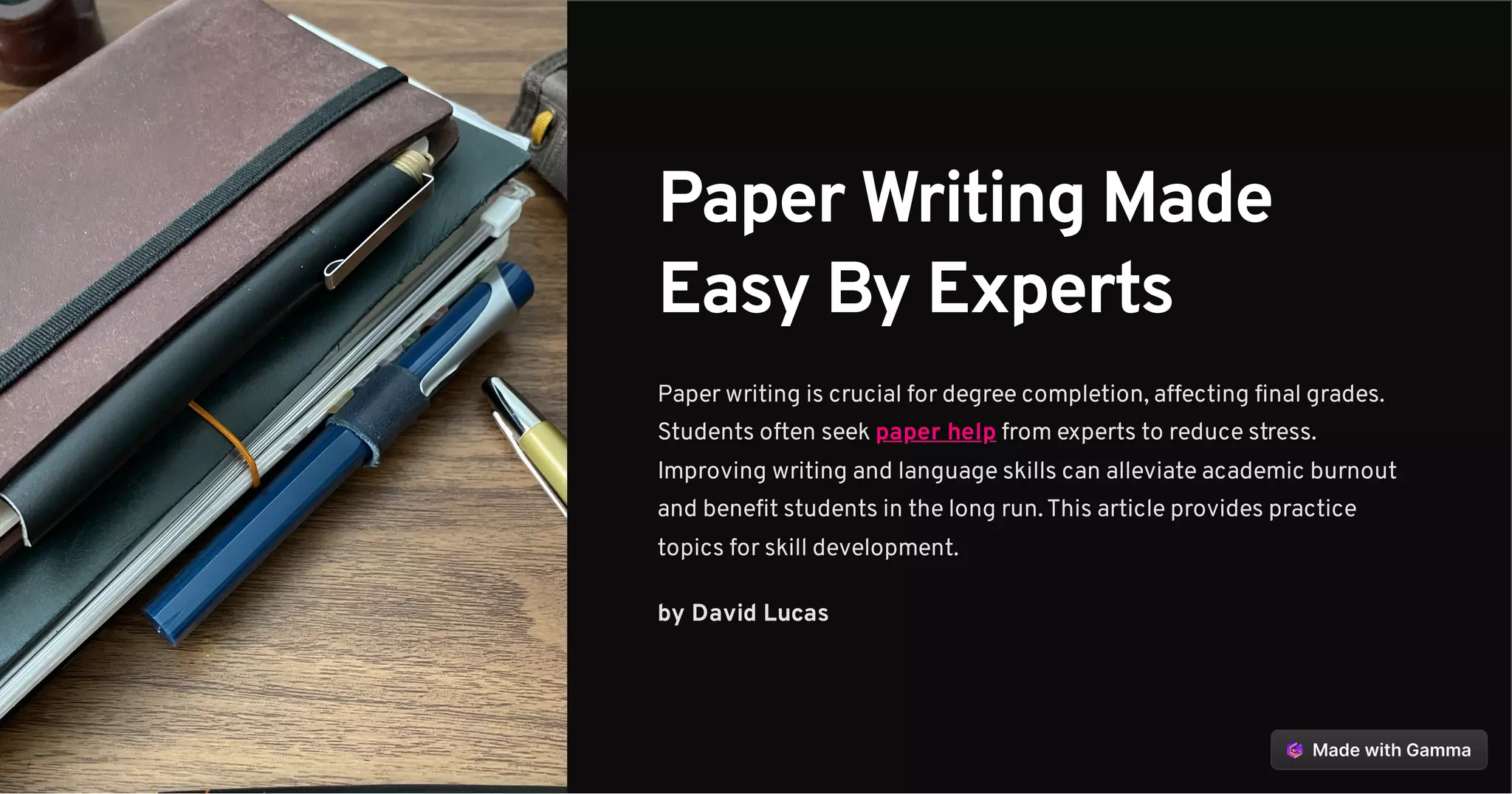 Paper Writing Made Easy By Experts | PPT | Free Download