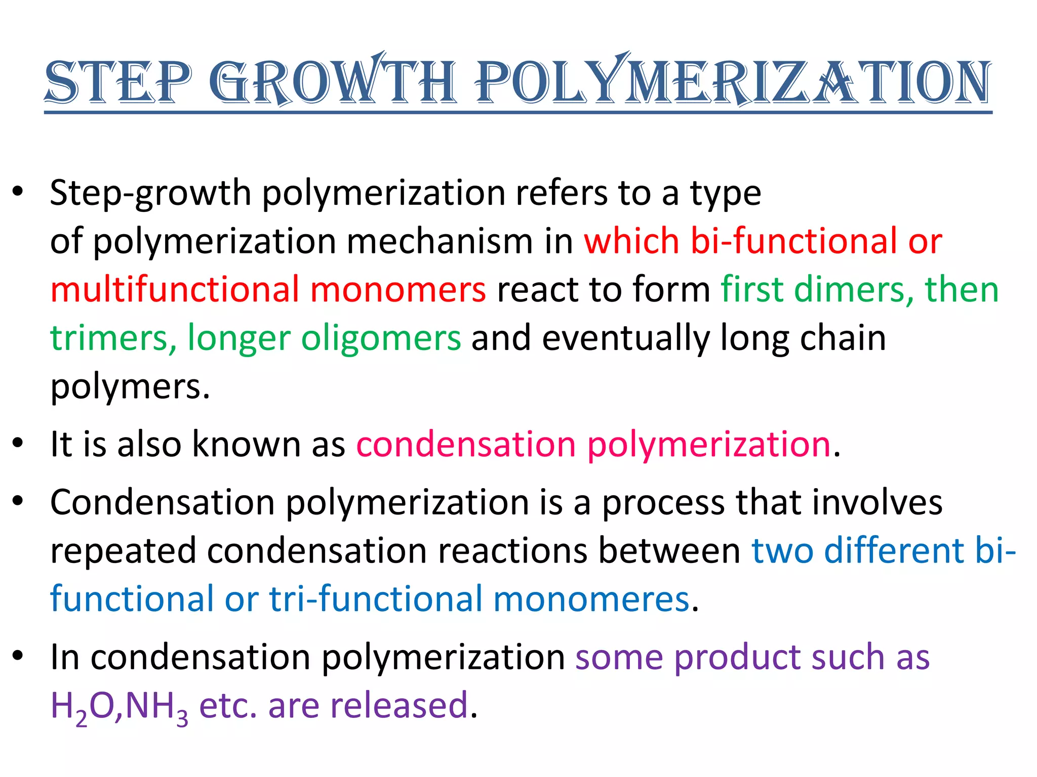 Mechanism of Polymerization | PDF