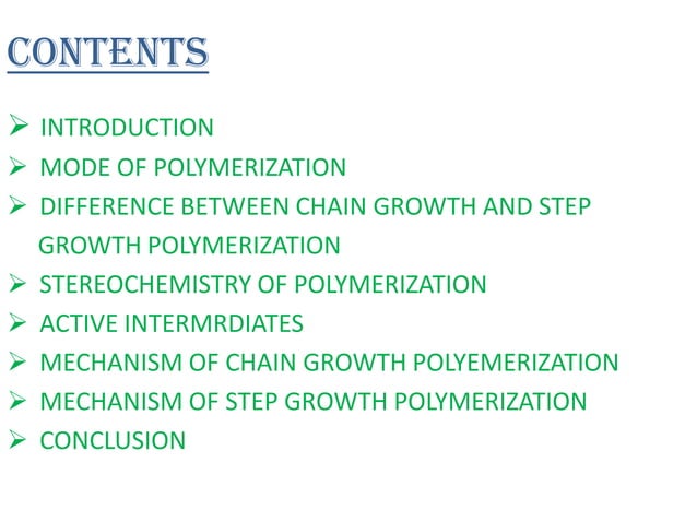 Mechanism of Polymerization | PDF | Chemistry | Science