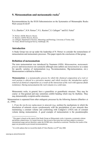 Paper09 metasomatism and metamorphism | PDF