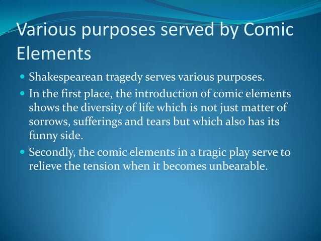 comic elements in Hamlet | PPTX