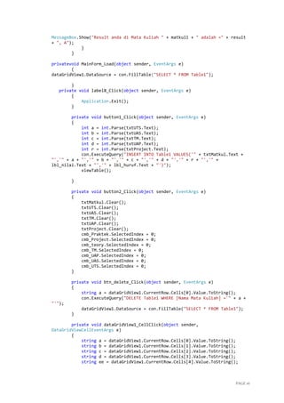 Laporan Programing for Business | DOCX