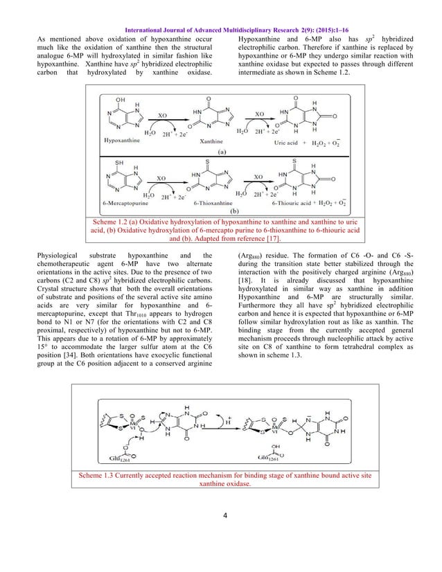 Theoretical Studies on Mechanism of Xanthine Oxidase and 6-mercaptopurine | PDF