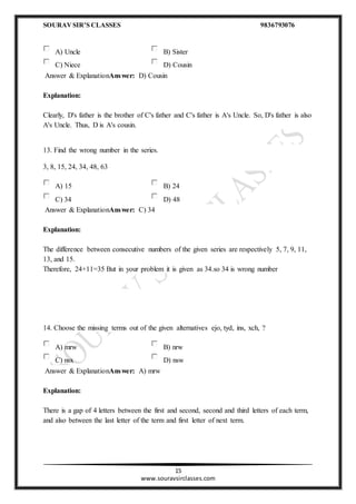 ACTUARIAL SCIENCE ACET MODEL PAPER WITH SOLUTION BY SOURAV SIR'S ...