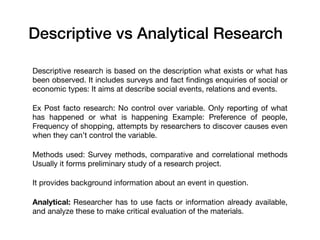Research, Types and objectives of research | PDF