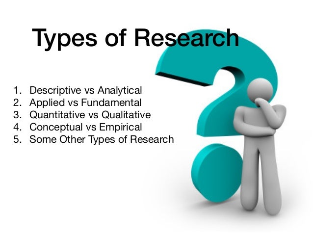 Research, Types and objectives of research