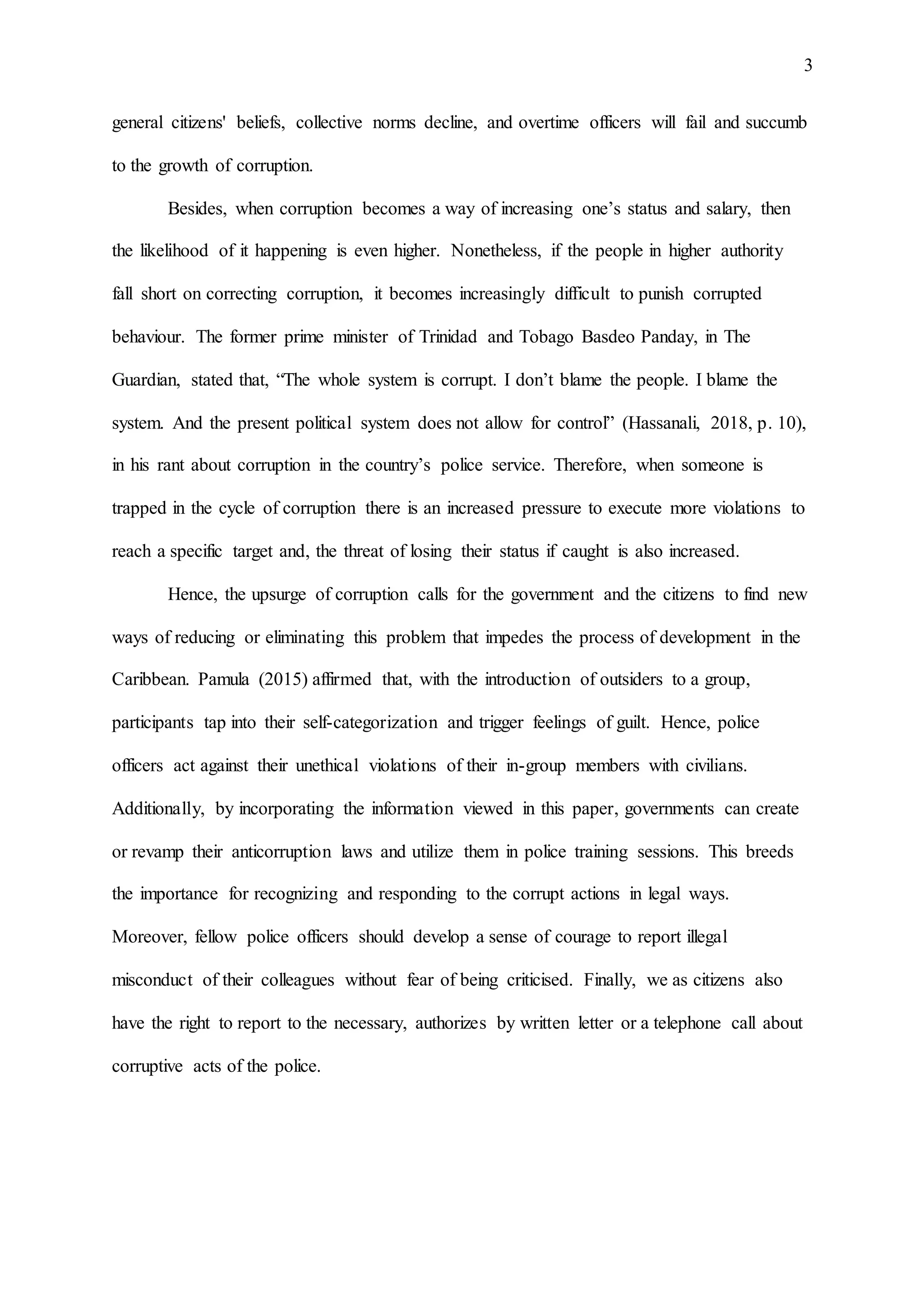 Police Corruption in The Caribbean | DOCX