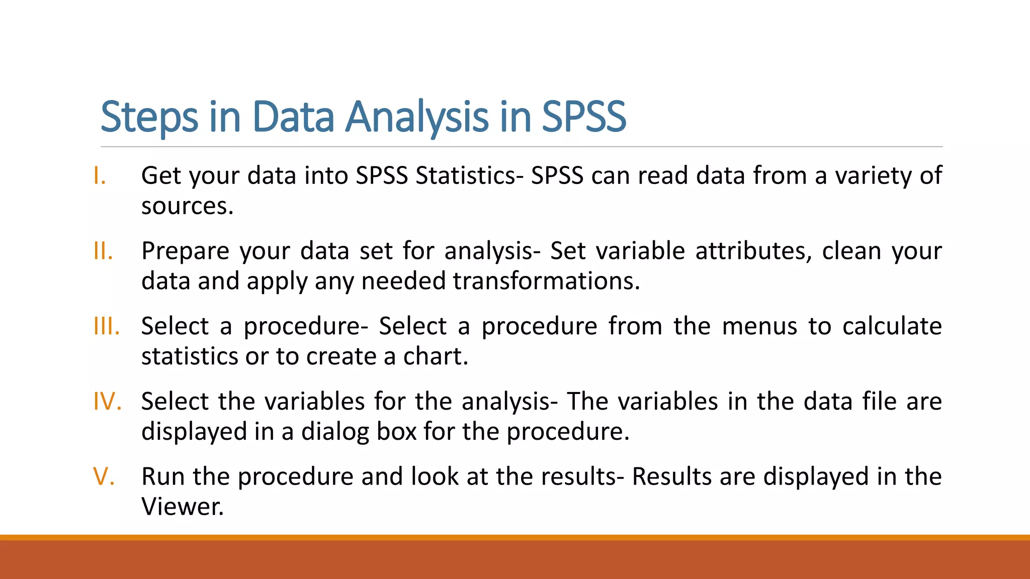 SPSS software | PPTX