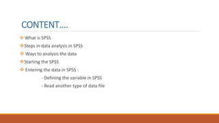 SPSS software | PPTX | Computing | Technology & Computing