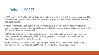 SPSS software | PPT