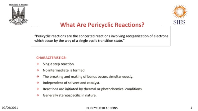 Pericyclic Reactions.pptx | Chemistry | Science