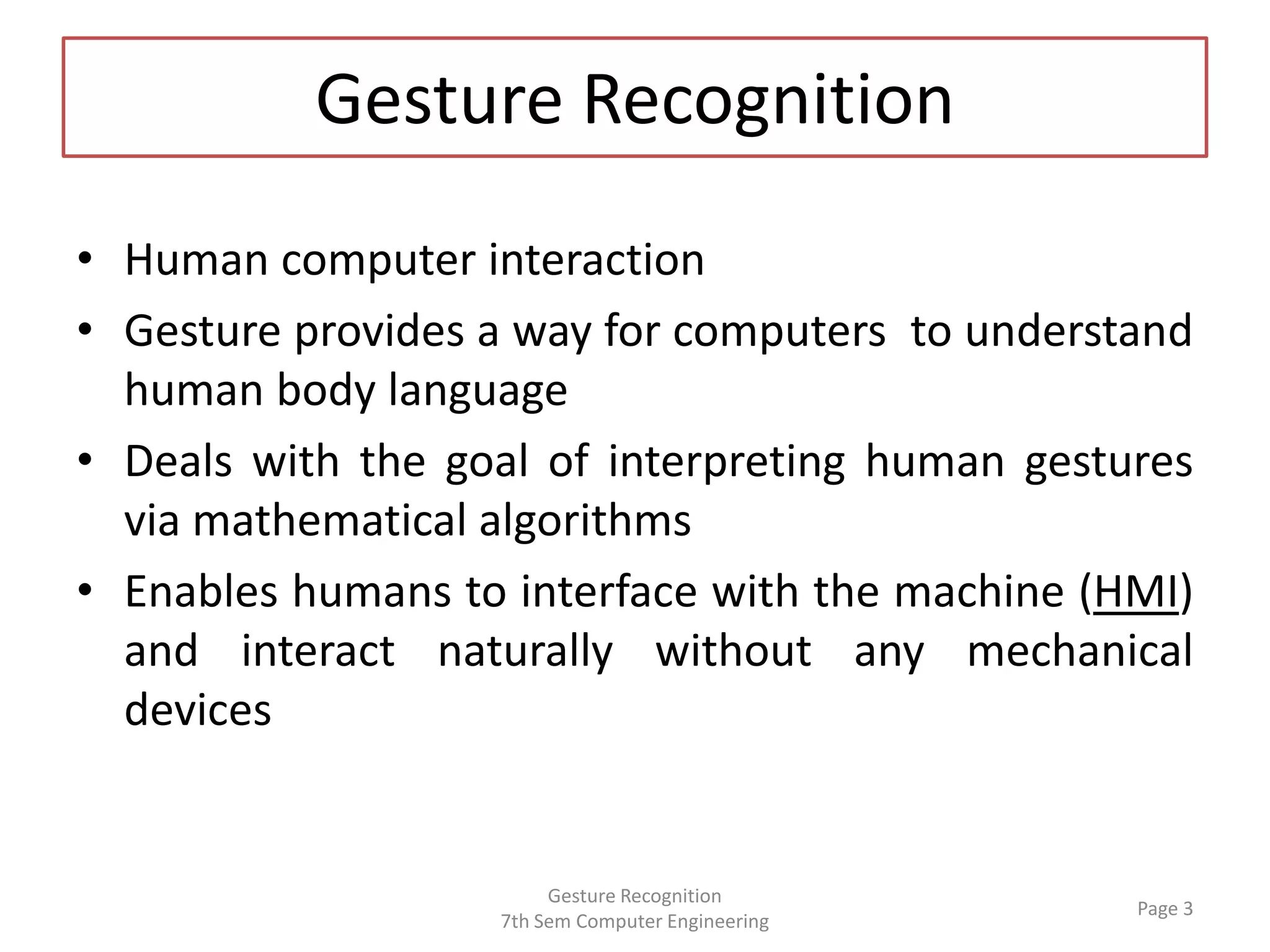 Gesture Recognition | PPTX
