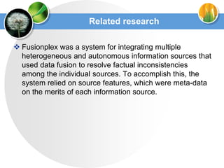 Research on agricultural ontology-based knowledge fusion method | PPT