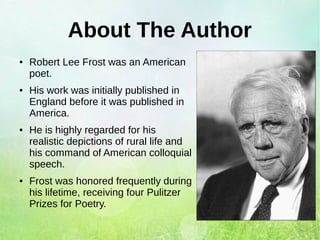 Characteristics of Robert Frost's Poetry | ODP