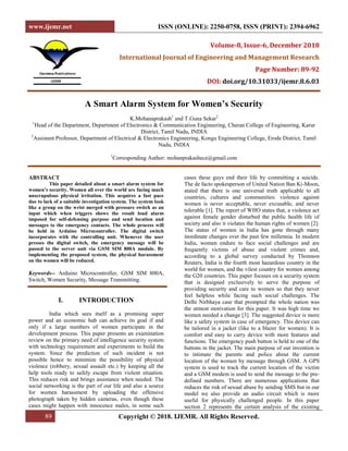 A Smart Alarm System for Women’s Security | PDF