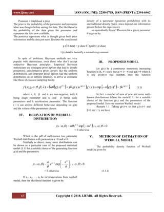 On Extension of Weibull Distribution with Bayesian Analysis using S-Plus Software | PDF