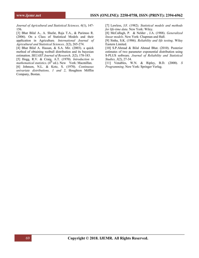 On Extension Of Weibull Distribution With Bayesian Analysis Using S Plus Software Pdf