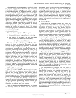 NLP and its Use in Education | PDF