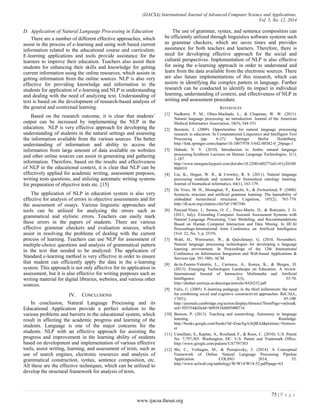 NLP and its Use in Education | PDF